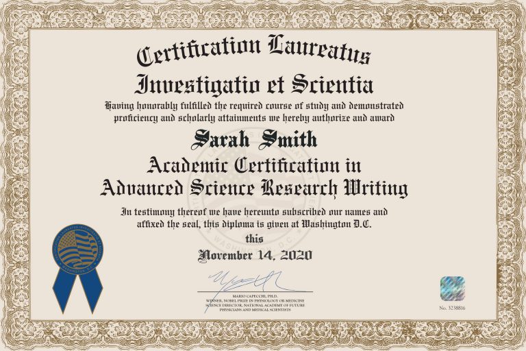 Science Research Writing Certification Course Enrollment | College ...